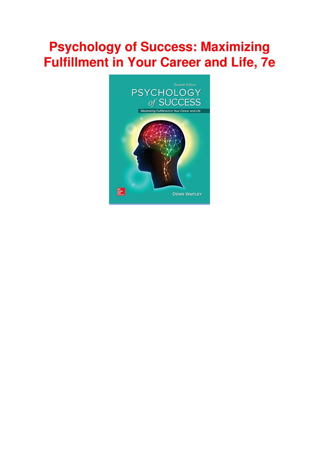 PPT - (PDF/DOWNLOAD) Psychology of Success: Maximizing Fulfillment in ... PPT - (PDF/DOWNLOAD) Psychology of Success: Maximizing Fulfillment in ...