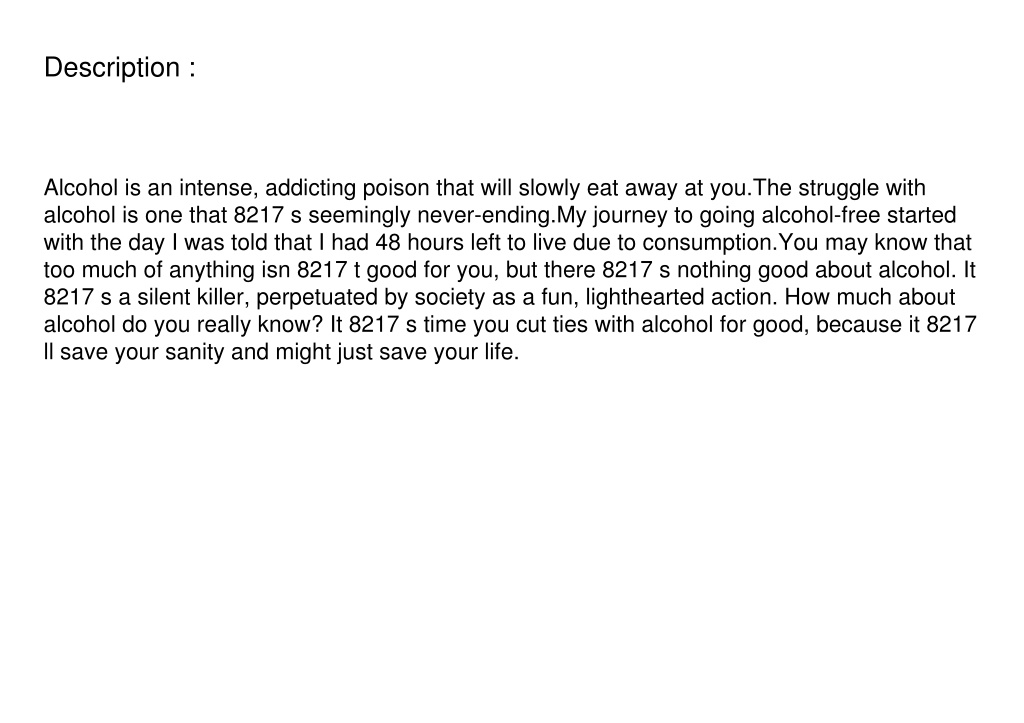 PPT - PDF Stop Drinking Alcohol: Join the Zero Alcohol Revolution: Be ...