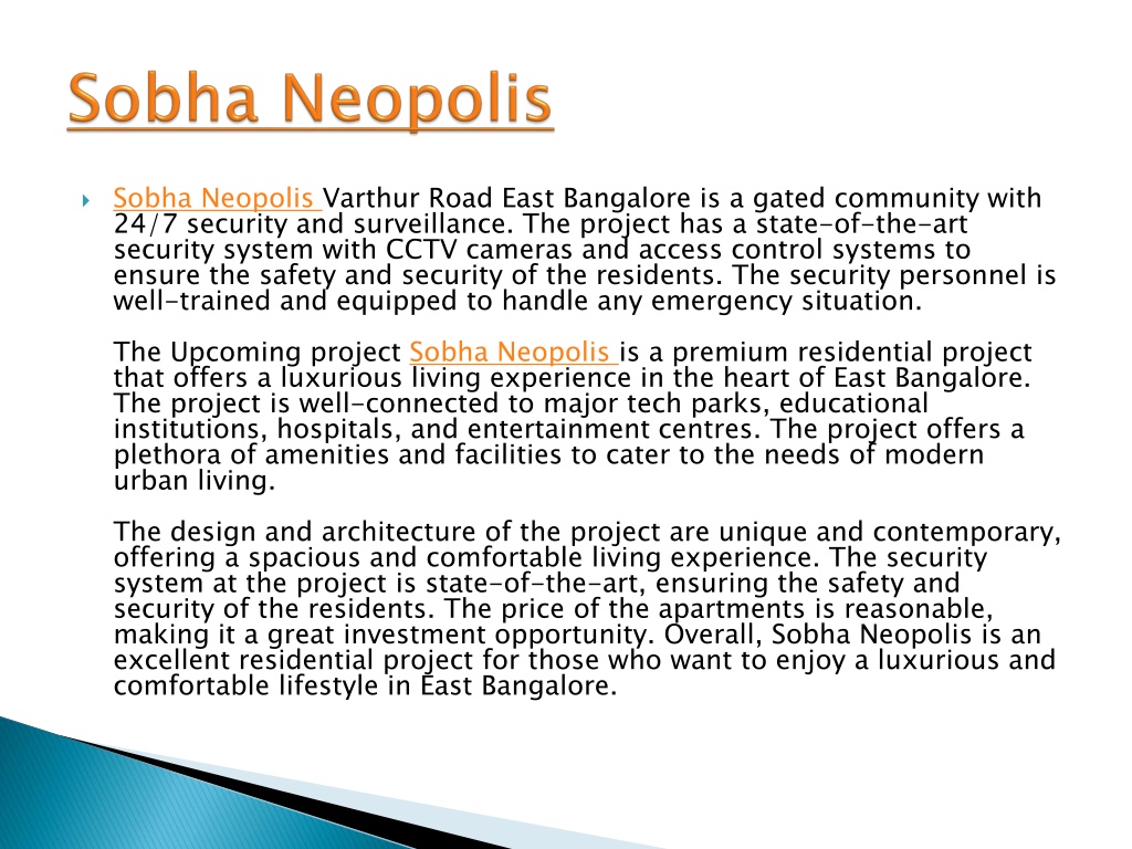 PPT - Sobha Neopolis PowerPoint Presentation, free download - ID:12021272