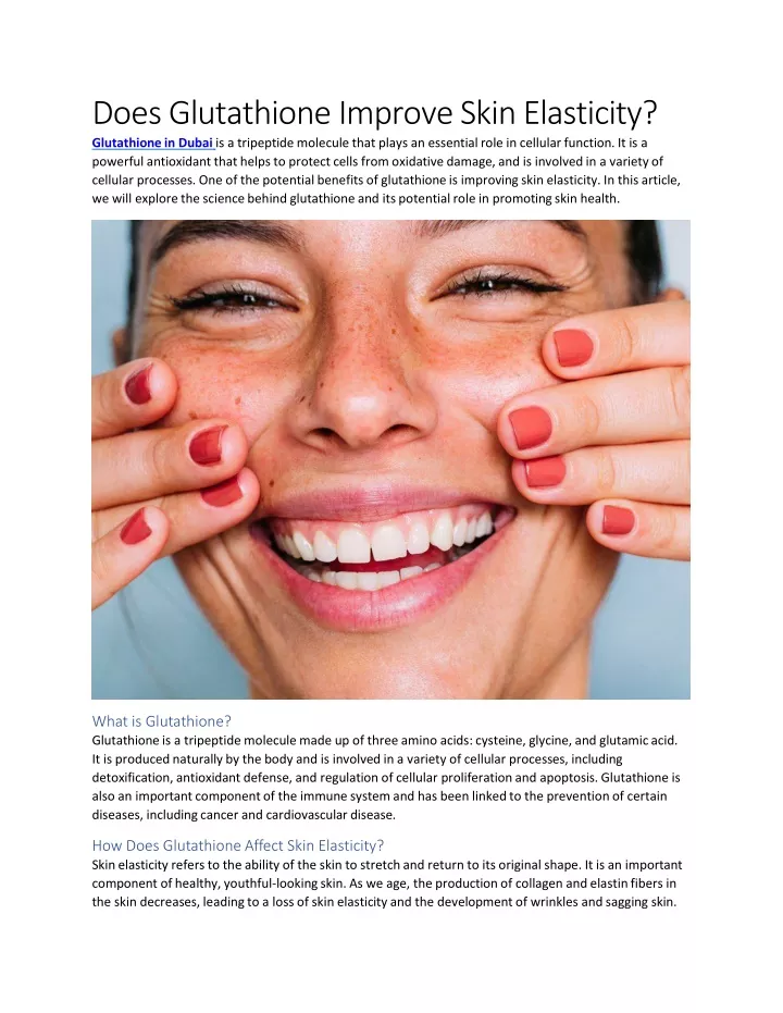 PPT - Does Glutathione Improve Skin Elasticity PowerPoint Presentation ... PPT - Does Glutathione Improve Skin Elasticity PowerPoint Presentation ...