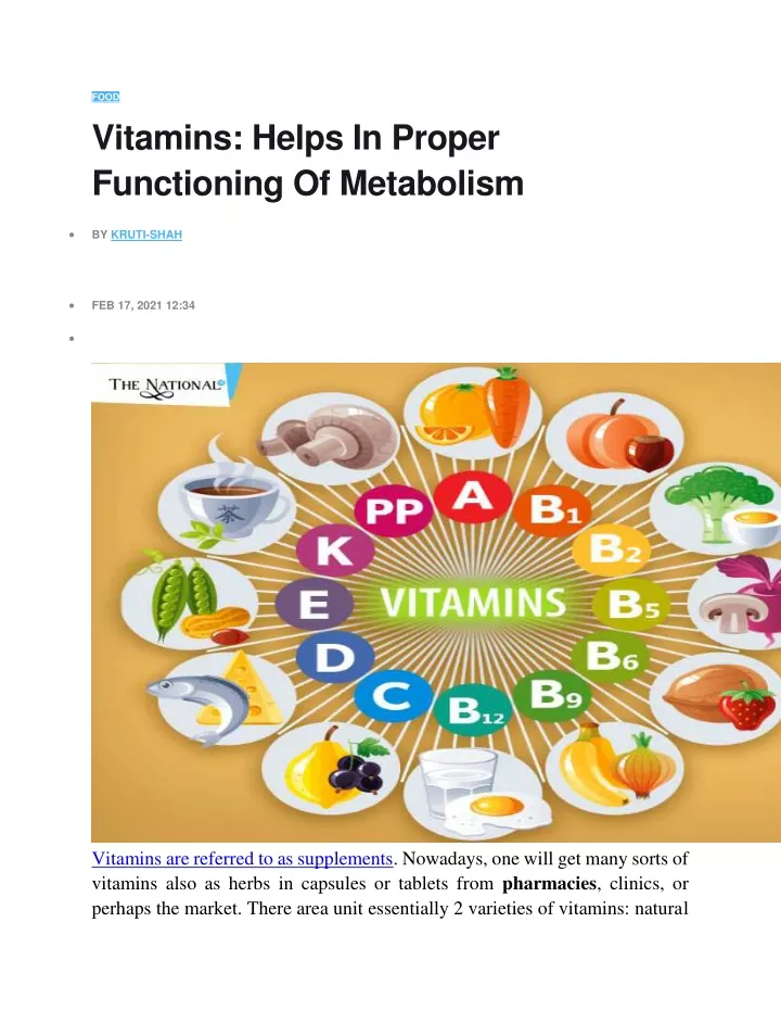 PPT - vitamines help PowerPoint Presentation, free download - ID:12021755