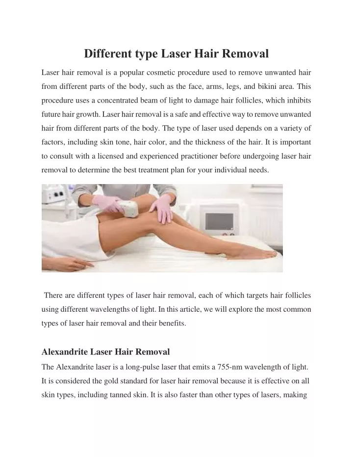 Ppt Different Type Laser Hair Removal Powerpoint Presentation Free