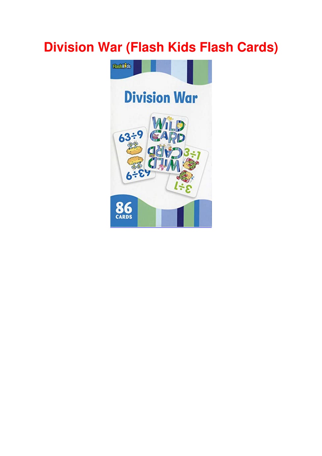 PPT - PDF/BOOK Division War (Flash Kids Flash Cards) PowerPoint ...