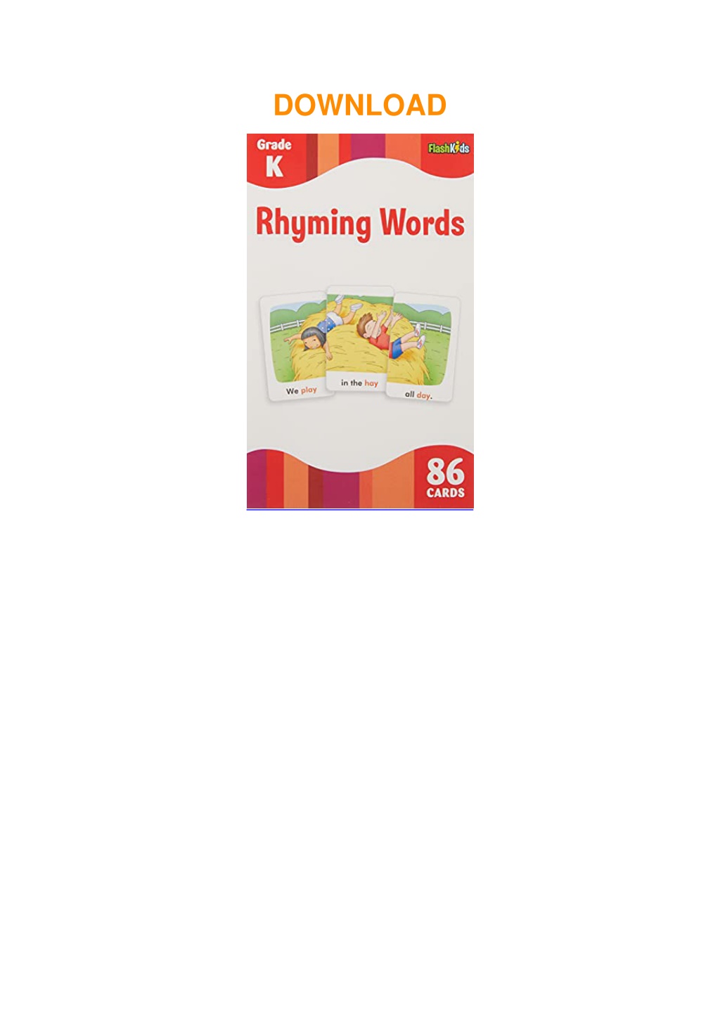 PPT - $PDF$/READ/DOWNLOAD Rhyming Words (Flash Kids Flash Cards ...