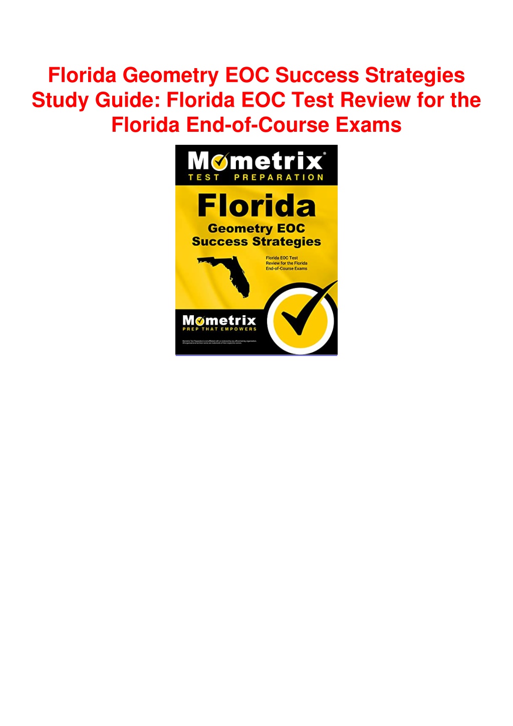PPT - $PDF$/READ/DOWNLOAD Florida Geometry EOC Success Strategies Study ...
