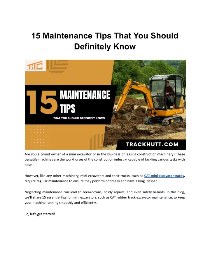 PPT - 15 Maintenance Tips That You Should Definitely Know PowerPoint ...