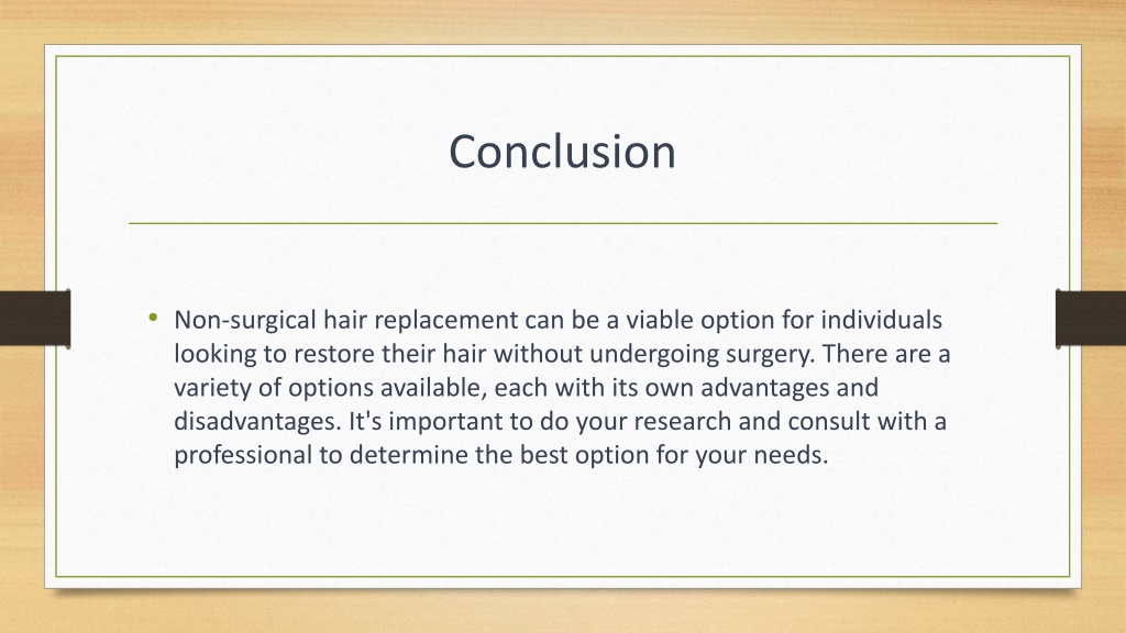 PPT - Non surgical Hair Replacement PowerPoint Presentation, free ...