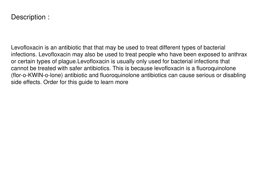 PPT - Download Levofloxacin Oral Solution: The Essential Guide On ...