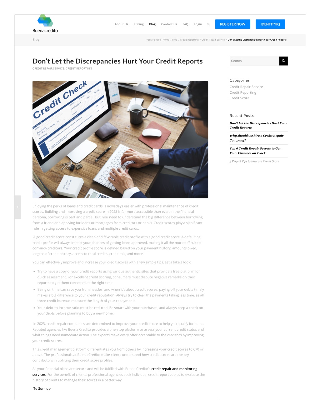 PPT - Don’t Let the Discrepancies Hurt Your Credit Reports PowerPoint ...