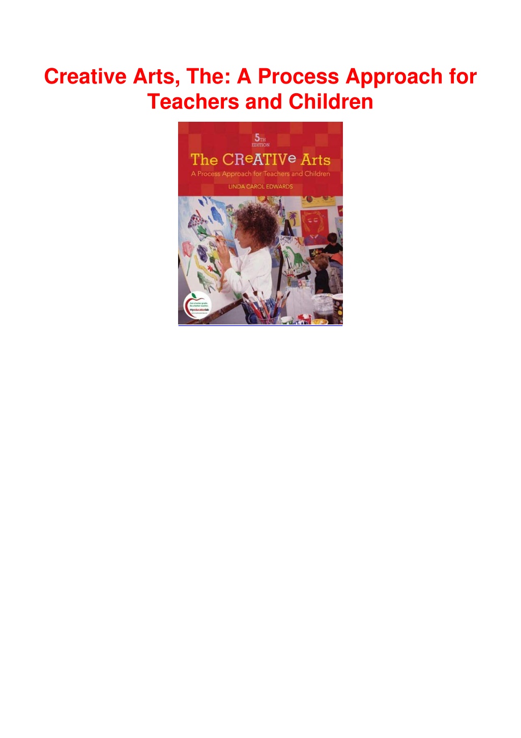 PPT - PDF/READ Creative Arts, The: A Process Approach for Teachers and ...