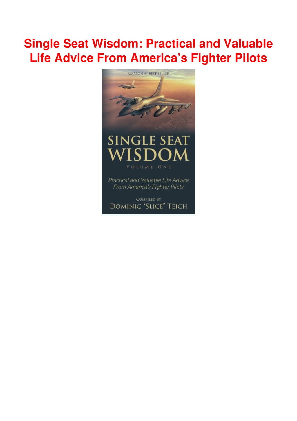 PPT - PDF/BOOK Single Seat Wisdom: Practical and Valuable Life Advice ...