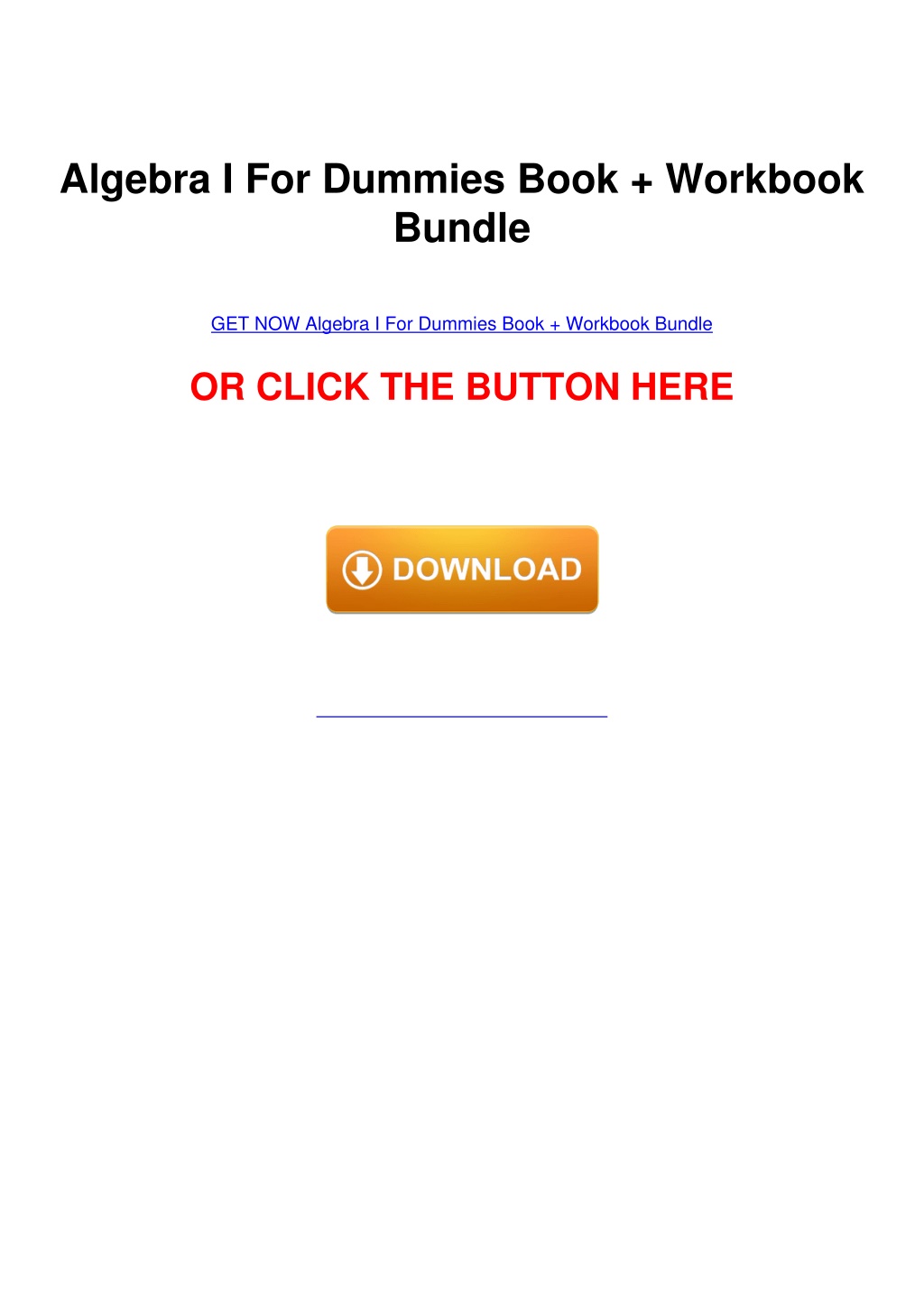 PPT - $PDF$/READ/DOWNLOAD Algebra I For Dummies Book Workbook Bundle PowerPoint Presentation ...