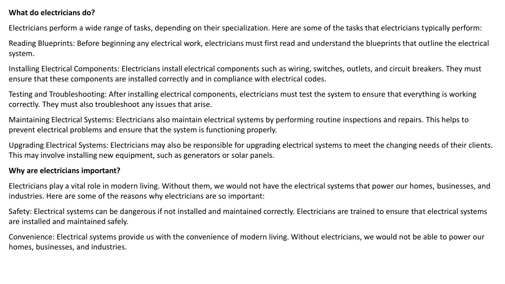 PPT - The Best Electricians For Your Electrical Needs PowerPoint ...
