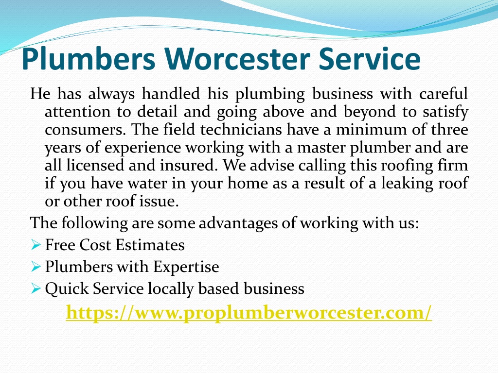 PPT - Plumbing Company Worcester MA | Pro Plumbing Worcester PowerPoint ...