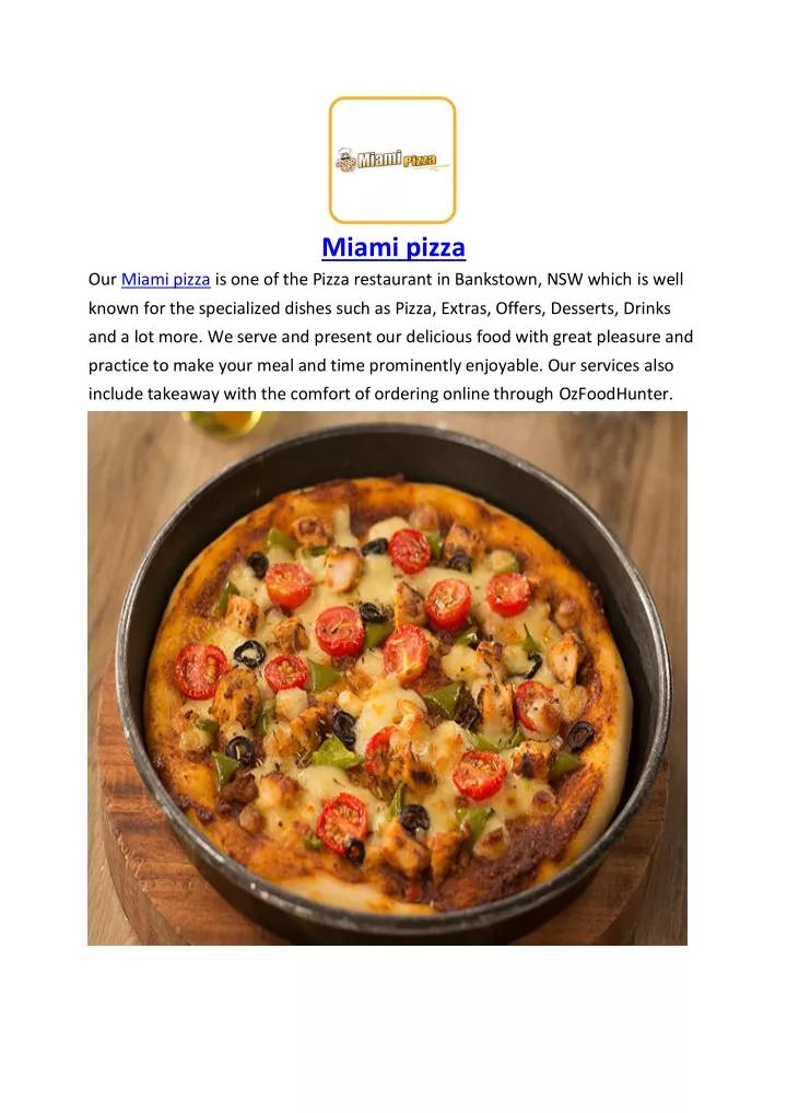 PPT - Up to 10% Offer Order Now - Miami pizza Bankstown PowerPoint Presentation - ID:12031998
