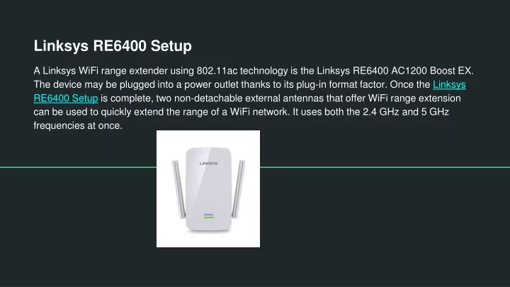 PPT - Linksys RE6400 Setup (1) PowerPoint Presentation, free download ... PPT - Linksys RE6400 Setup (1) PowerPoint Presentation, free download ...