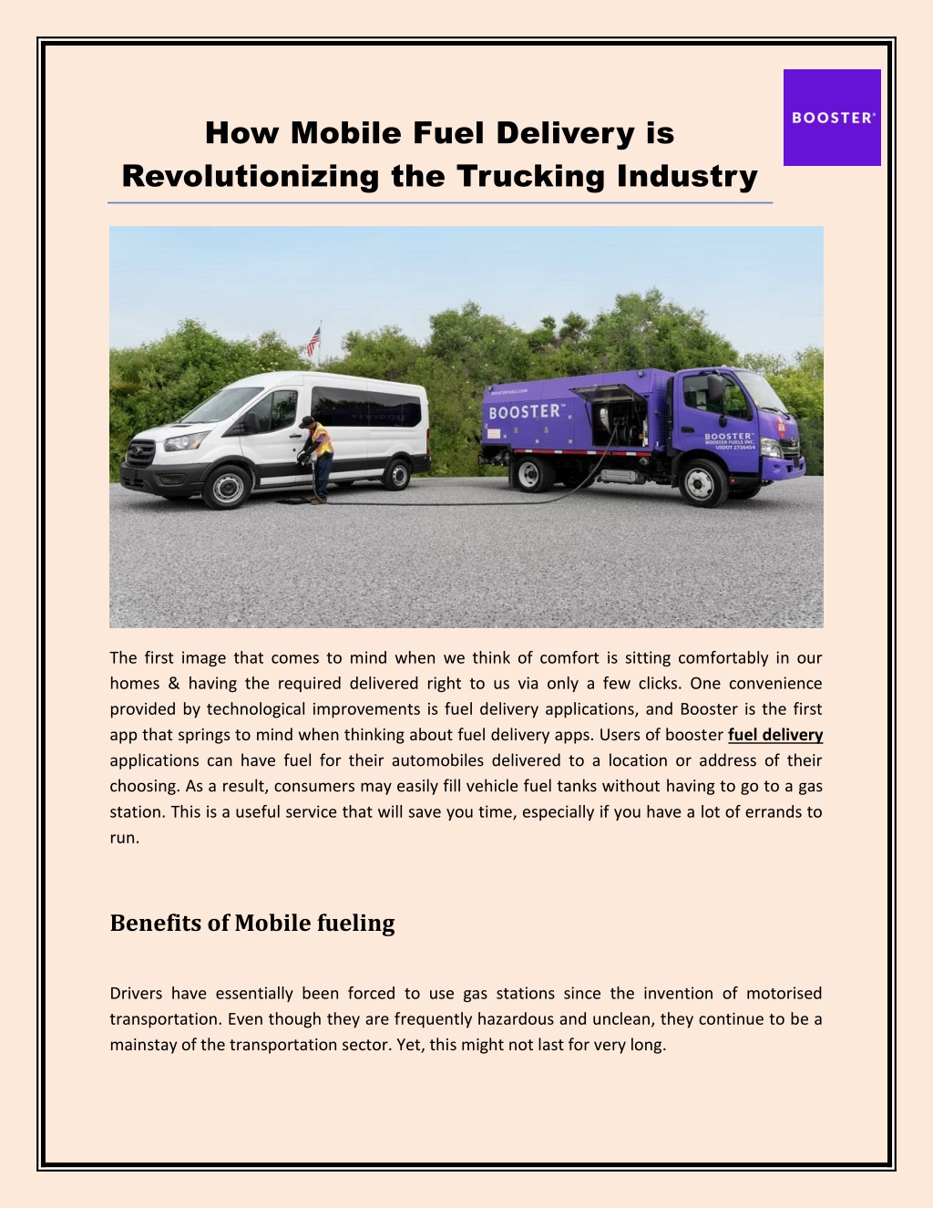 PPT - How Mobile Fuel Delivery is Revolutionizing the Trucking Industry ...