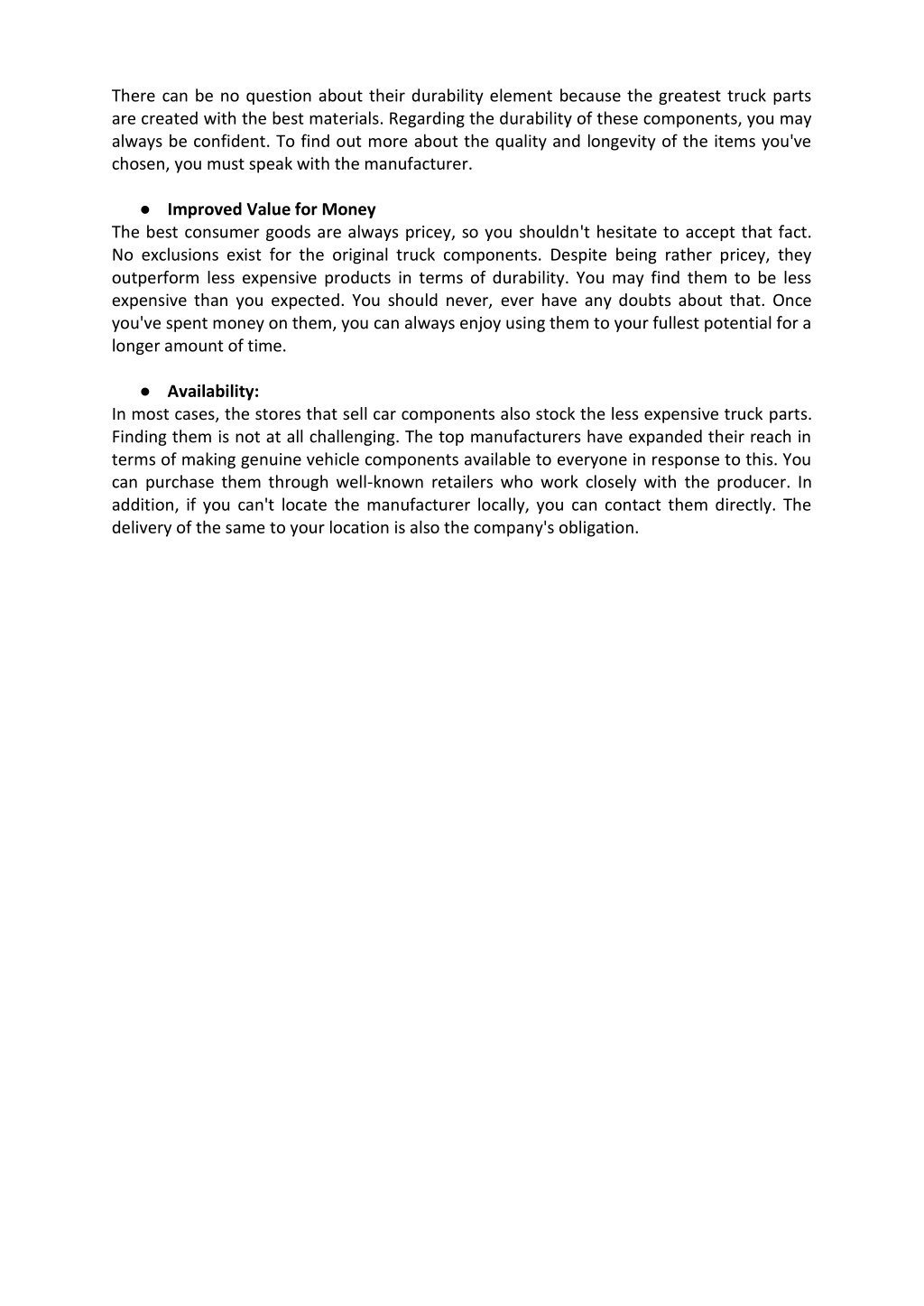 PPT - What are the advantages of Truck accessories or truck parts ...