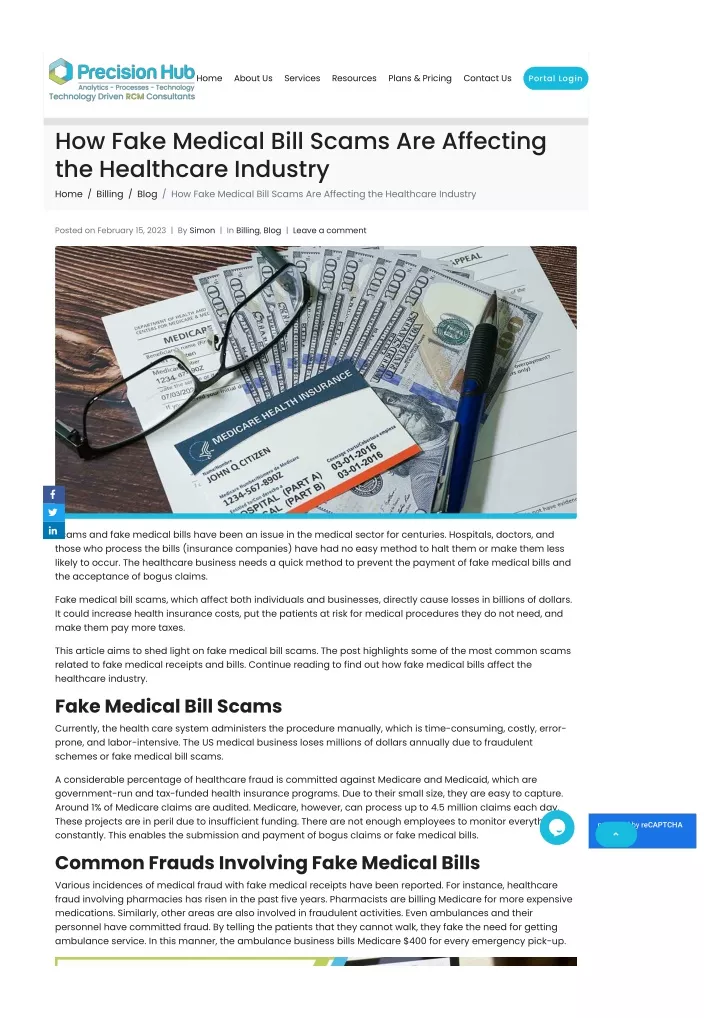 PPT - Fake-medical-bill-scams-impact- PowerPoint Presentation, free ...