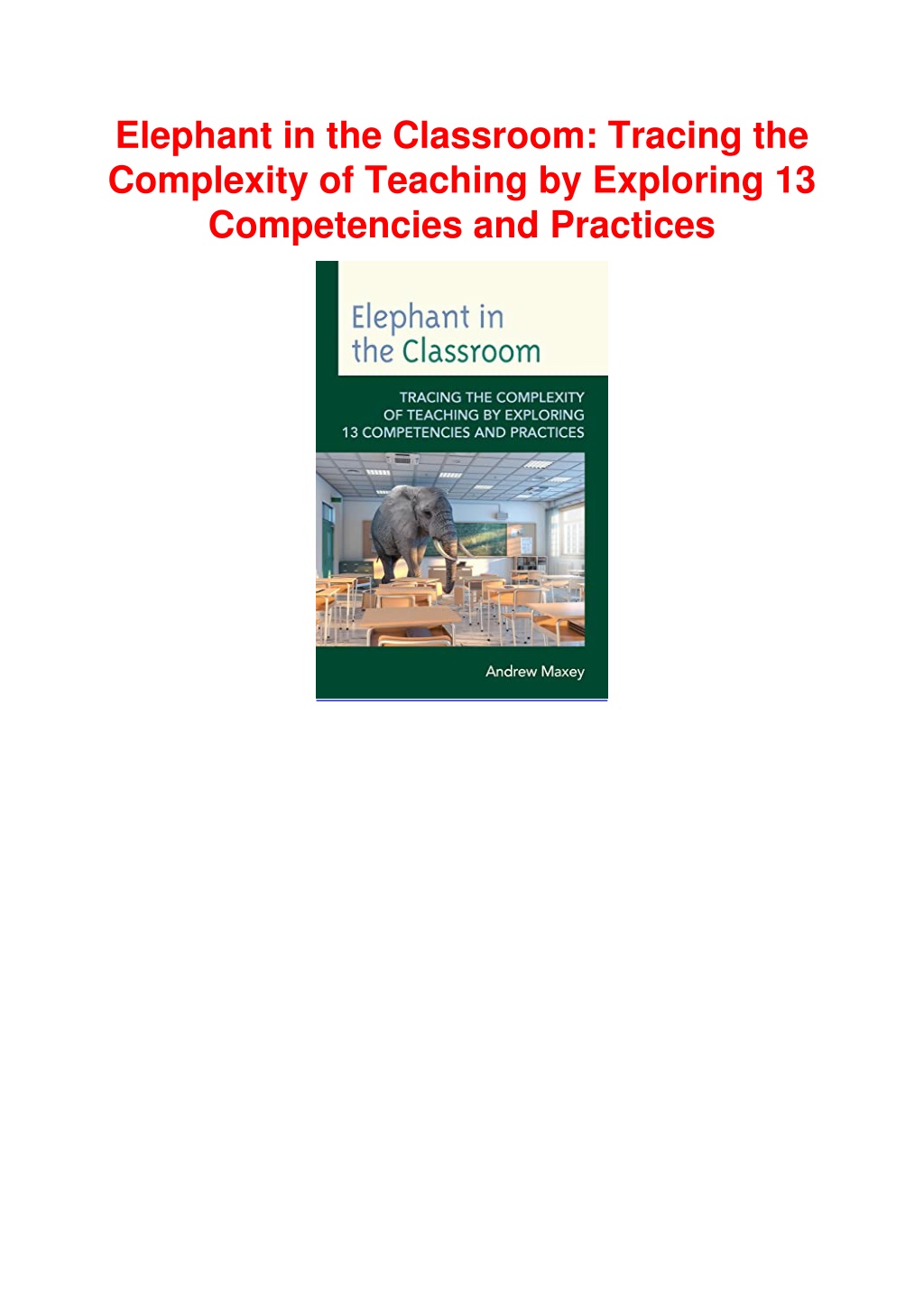 PPT - PDF/READ Elephant in the Classroom: Tracing the Complexity of ...