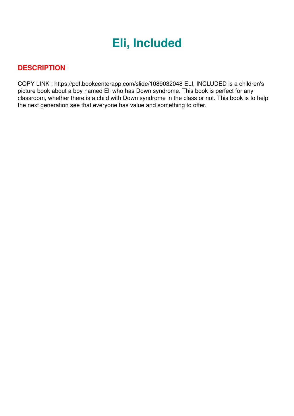 PPT - PDF/BOOK Eli, Included PowerPoint Presentation, free download ...