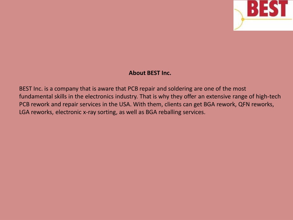 PPT - BEST Inc. Provides Expert PCB Rework Services in the USA ...