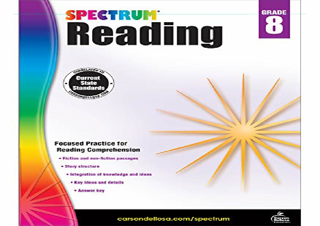 PPT - download Spectrum Reading Comprehension Grade 8 Workbooks ...