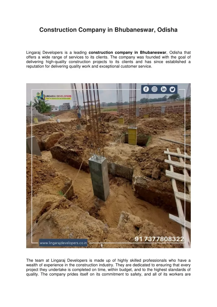 PPT - Lingaraj Developers - Construction Company in Bhubaneswar, Odisha ...