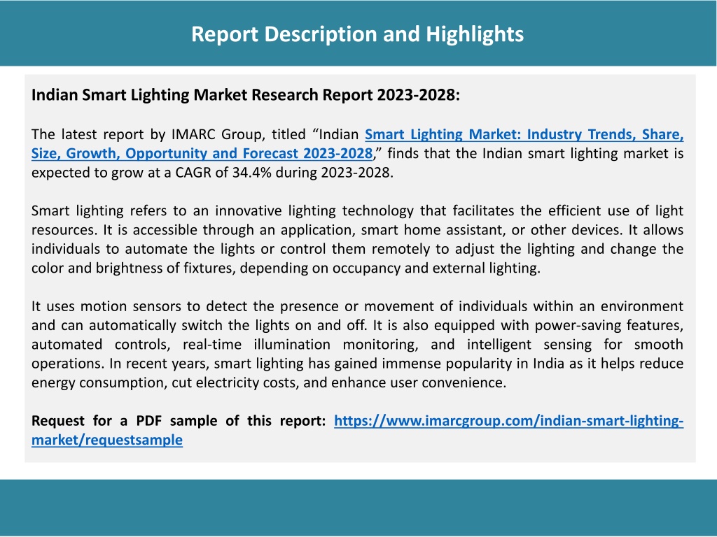 PPT - Indian Smart Lighting Market PDF Growth Trends Forecast to 2023 ...