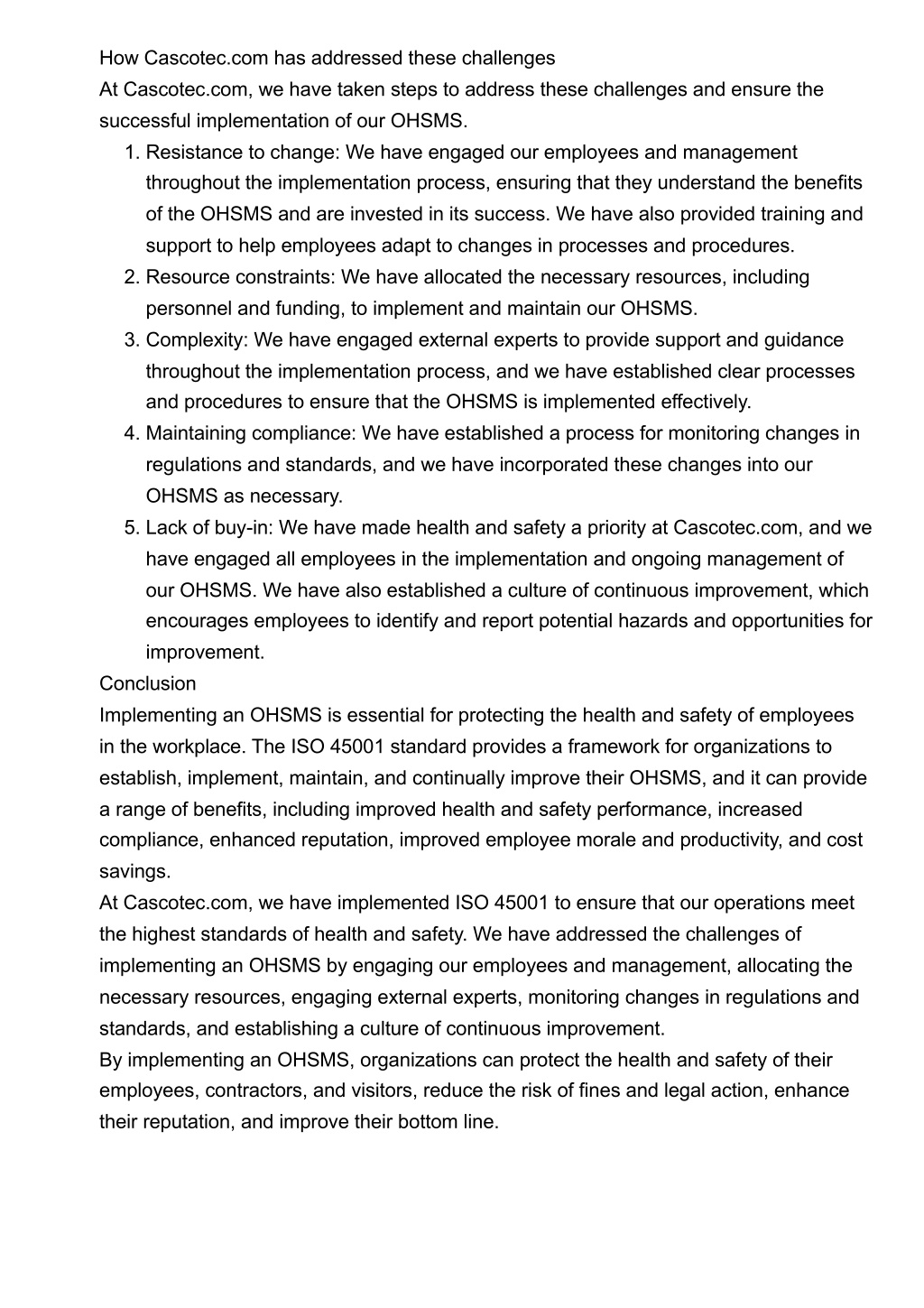 PPT - Health and safety management Systems OHSMS ISO 45001 PowerPoint ...
