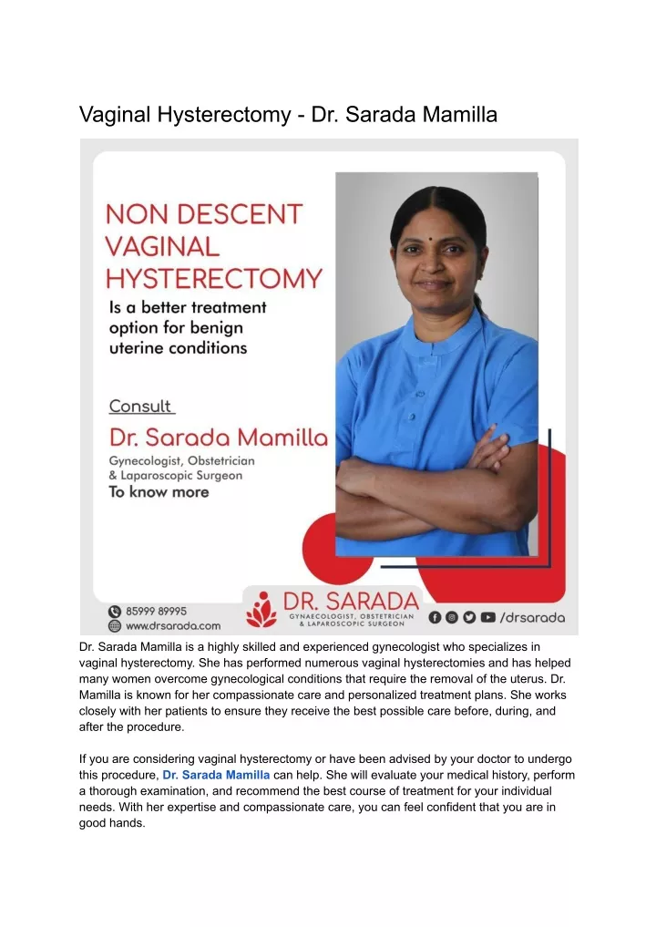 Ppt Vaginal Hysterectomy Dr Powerpoint Presentation Free Download