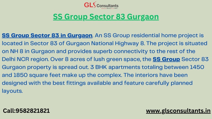 PPT - SS Group Sector 83 Gurgaon PowerPoint Presentation, free download ...