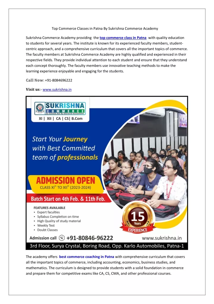 PPT - Top Commerce Classes in Patna By Sukrishna Commerce Academy ...