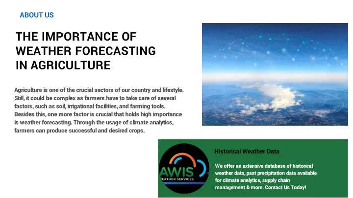 PPT - The Importance of Weather Forecasting in Agriculture PowerPoint ...