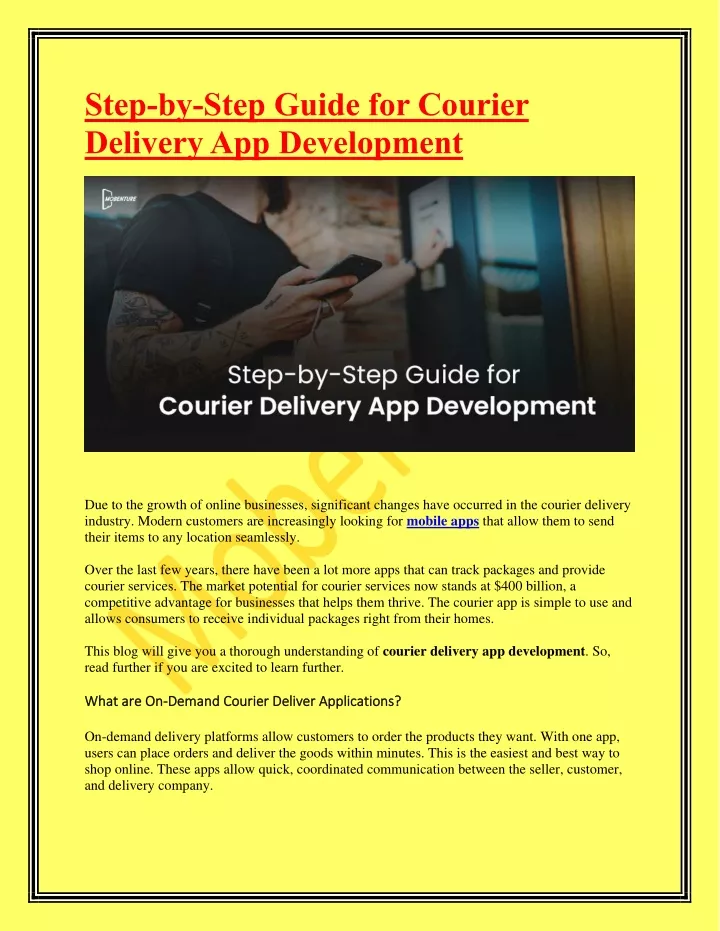 PPT - Step-by-Step Guide for Courier Delivery App Development ...