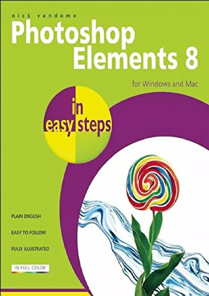 PPT - PDF/BOOK Photoshop Elements 8 in easy steps: For Windows and Mac PowerPoint Presentation ...