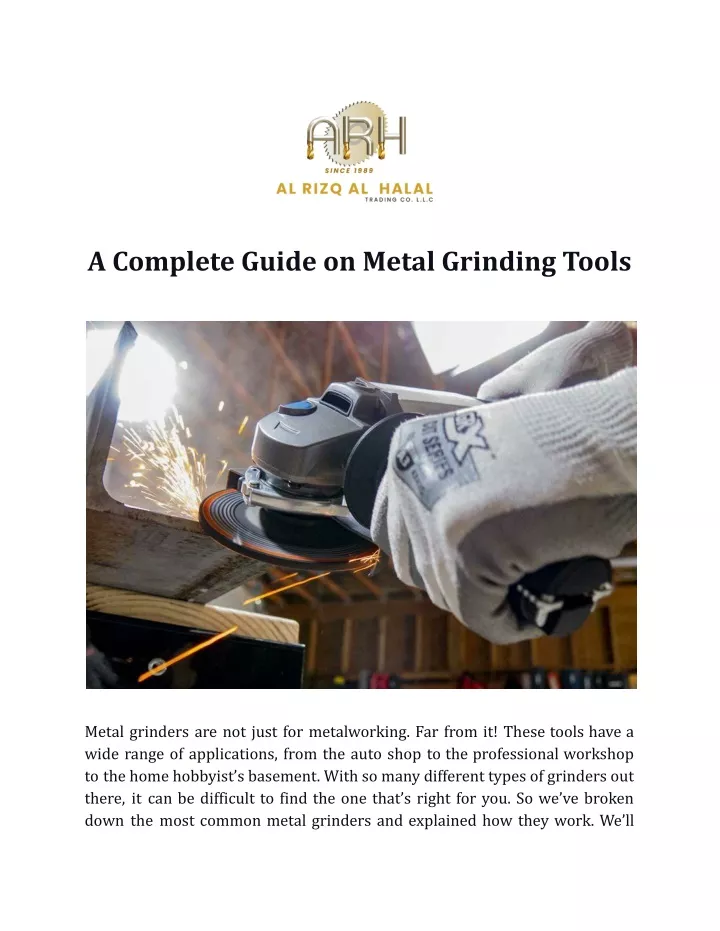 PPT - A Complete Guide on Metal Grinding Tools PowerPoint Presentation ...