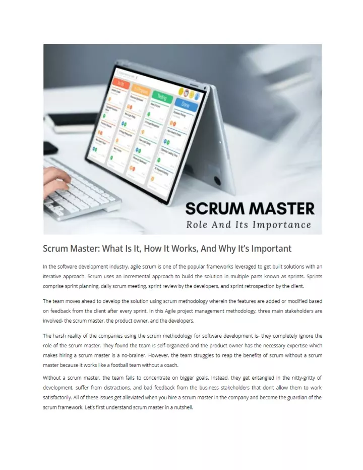 PPT - Scrum Master- What Is It, How It Works, And Why It’s Important ...