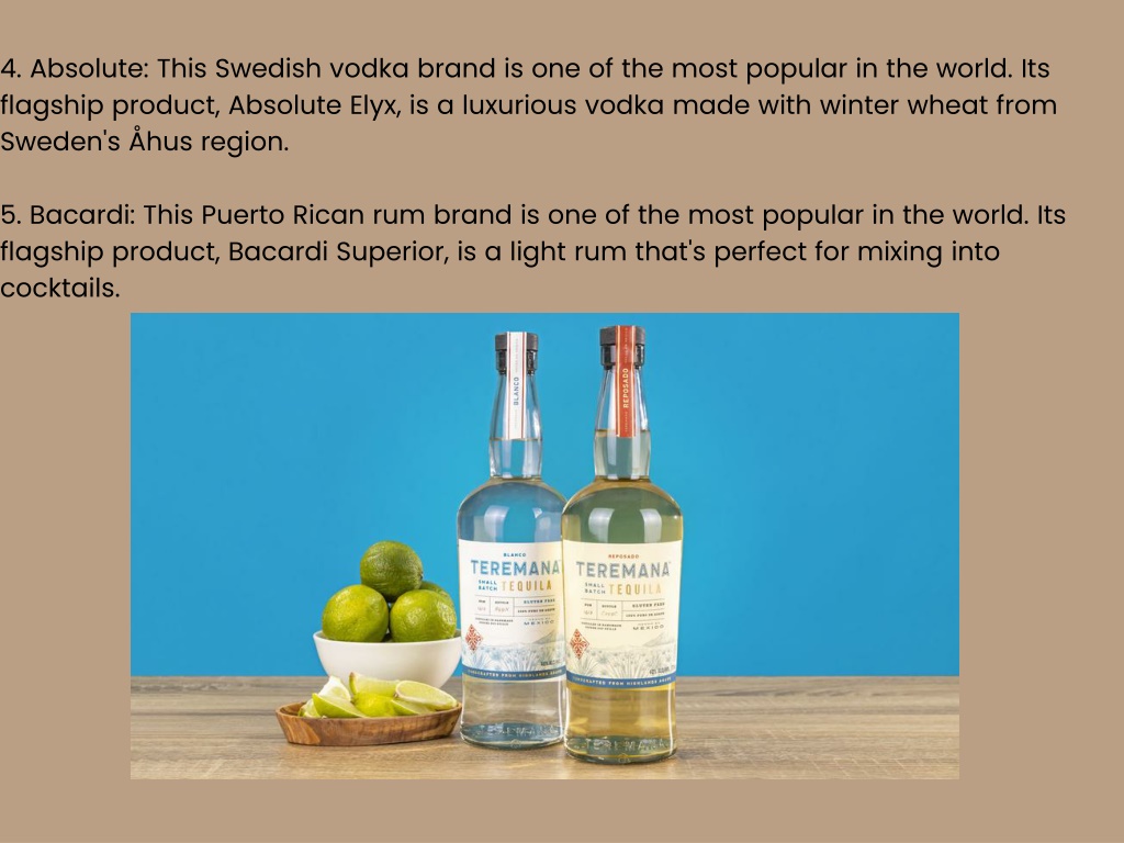 PPT - Get Your Cocktail Game on Point with These Best Liquor Brands in ...