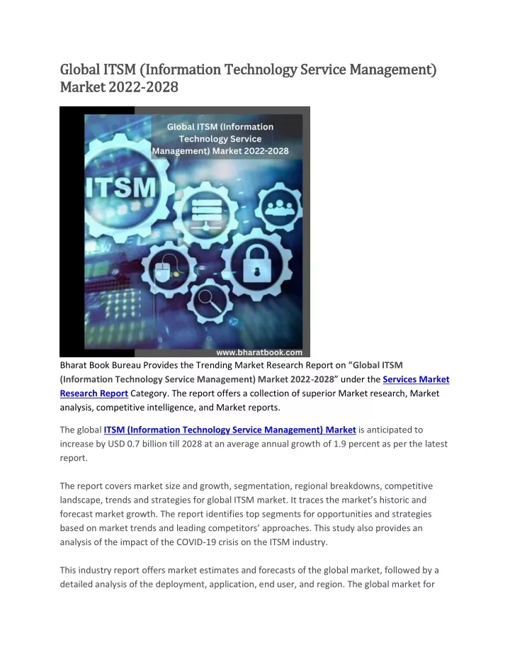 PPT - Global ITSM (Information Technology Service Management) Market ...