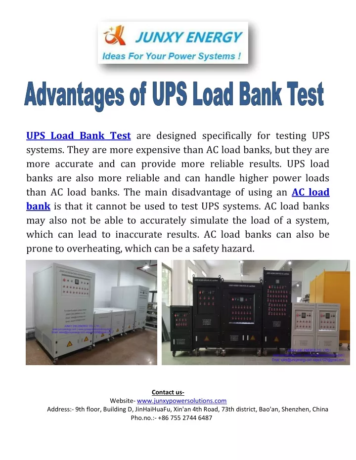 PPT - Advantages of UPS Load Bank Test PowerPoint Presentation, free ...