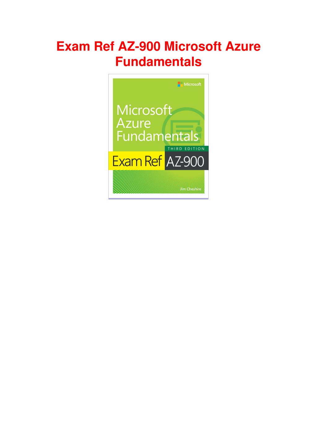 PPT - PDF/BOOK Exam Ref AZ-900 Microsoft Azure Fundamentals PowerPoint ... PPT - PDF/BOOK Exam Ref AZ-900 Microsoft Azure Fundamentals PowerPoint ...