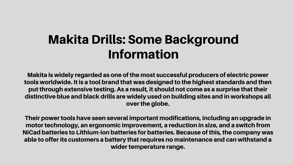 PPT - How to Choose the Best Makita Drill to Buy? PowerPoint ...