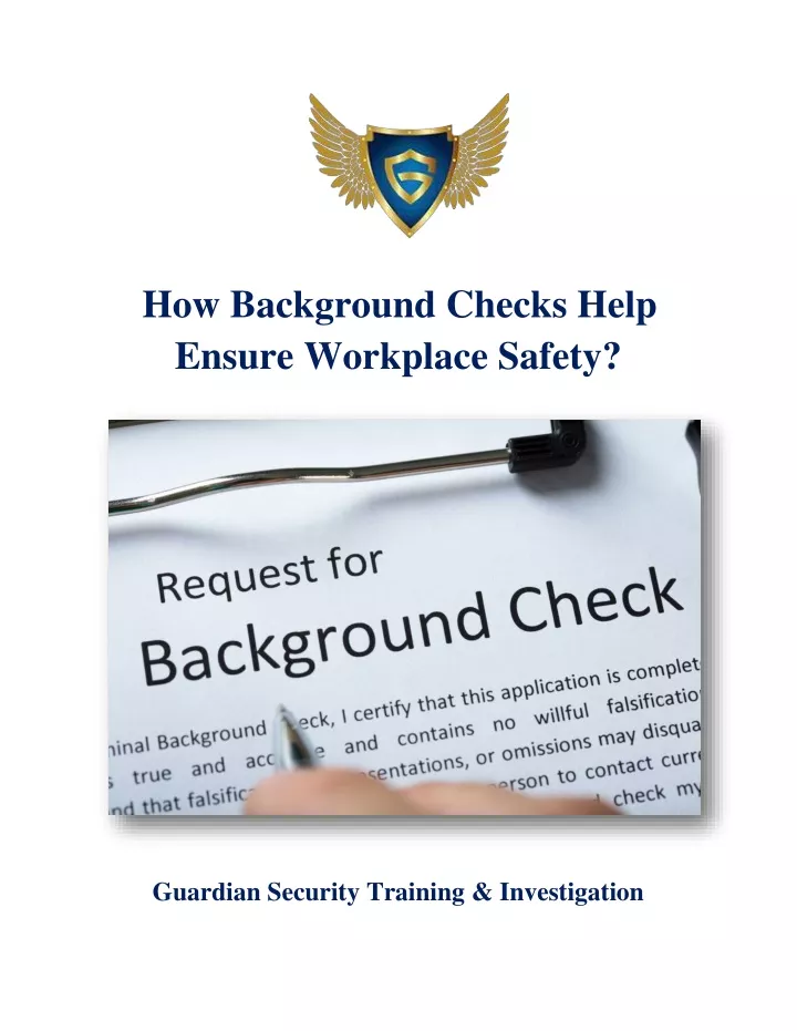 PPT - How Background Checks Help Ensure Workplace Safety PowerPoint Presentation - ID:12049272