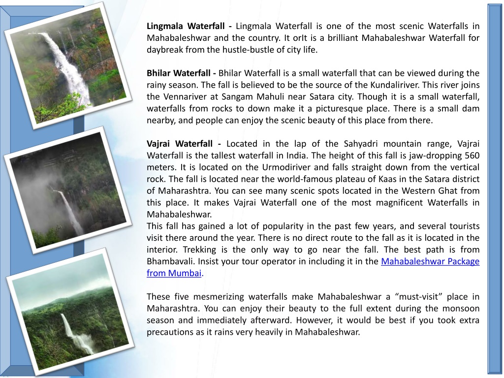 PPT - Mahabaleshwarbooking -5 Mesmerizing Waterfalls in Mahabaleshwar ...