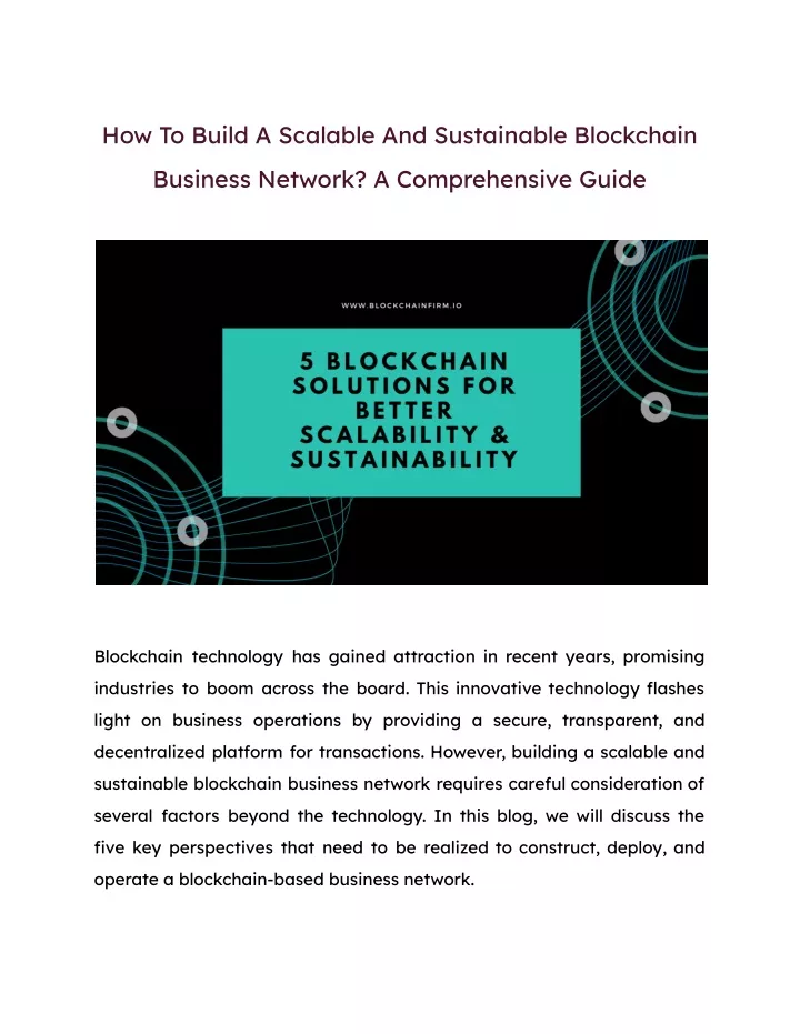 PPT - 5 Blockchain Solutions For Better Scalability & Sustainability ...