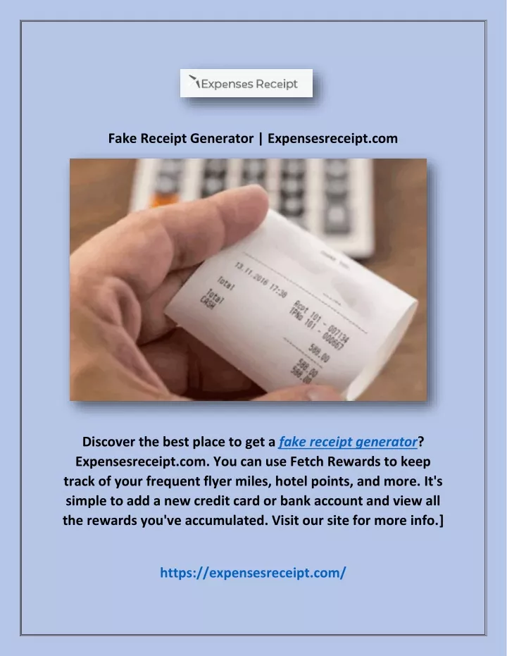 PPT - Fake Receipt Generator | Expensesreceipt.com PowerPoint ...
