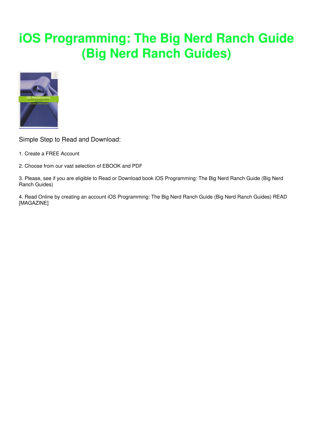 PPT - _PDF_ iOS Programming: The Big Nerd Ranch Guide (Big Nerd Ranch ... PPT - _PDF_ iOS Programming: The Big Nerd Ranch Guide (Big Nerd Ranch ...