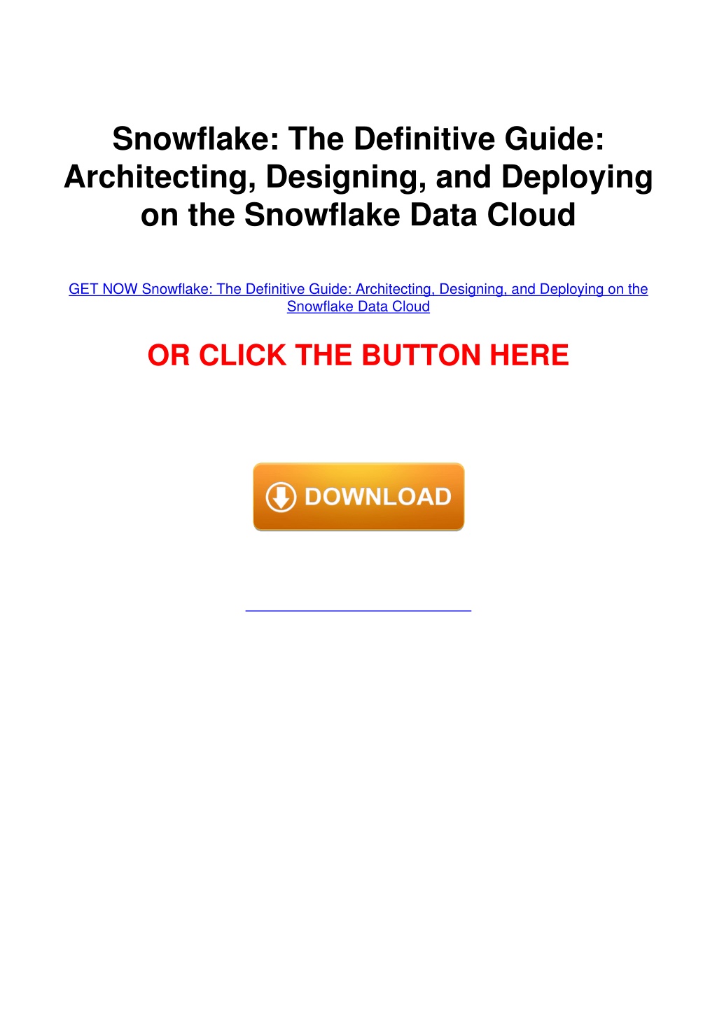PPT - $PDF$/READ/DOWNLOAD Snowflake: The Definitive Guide: Architecting ...