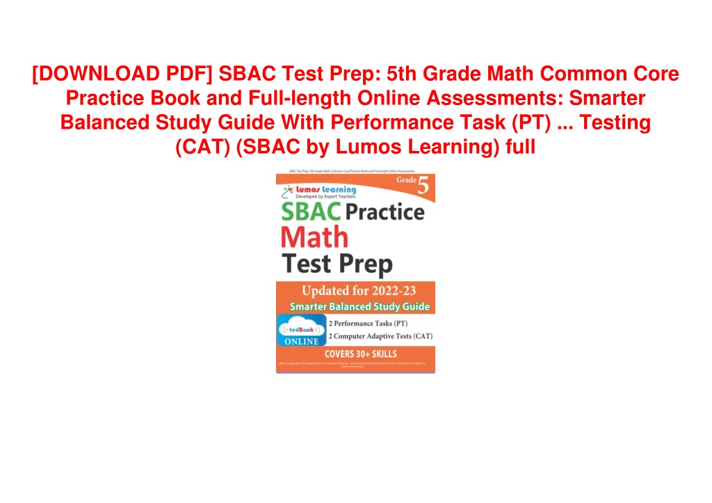 PPT - [DOWNLOAD PDF] SBAC Test Prep: 5th Grade Math Common Core ...